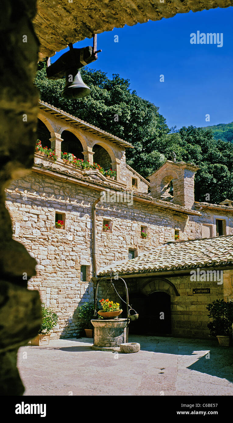 The Eremo delle Carceri is a small hermitage in a steep forest gorge at ...