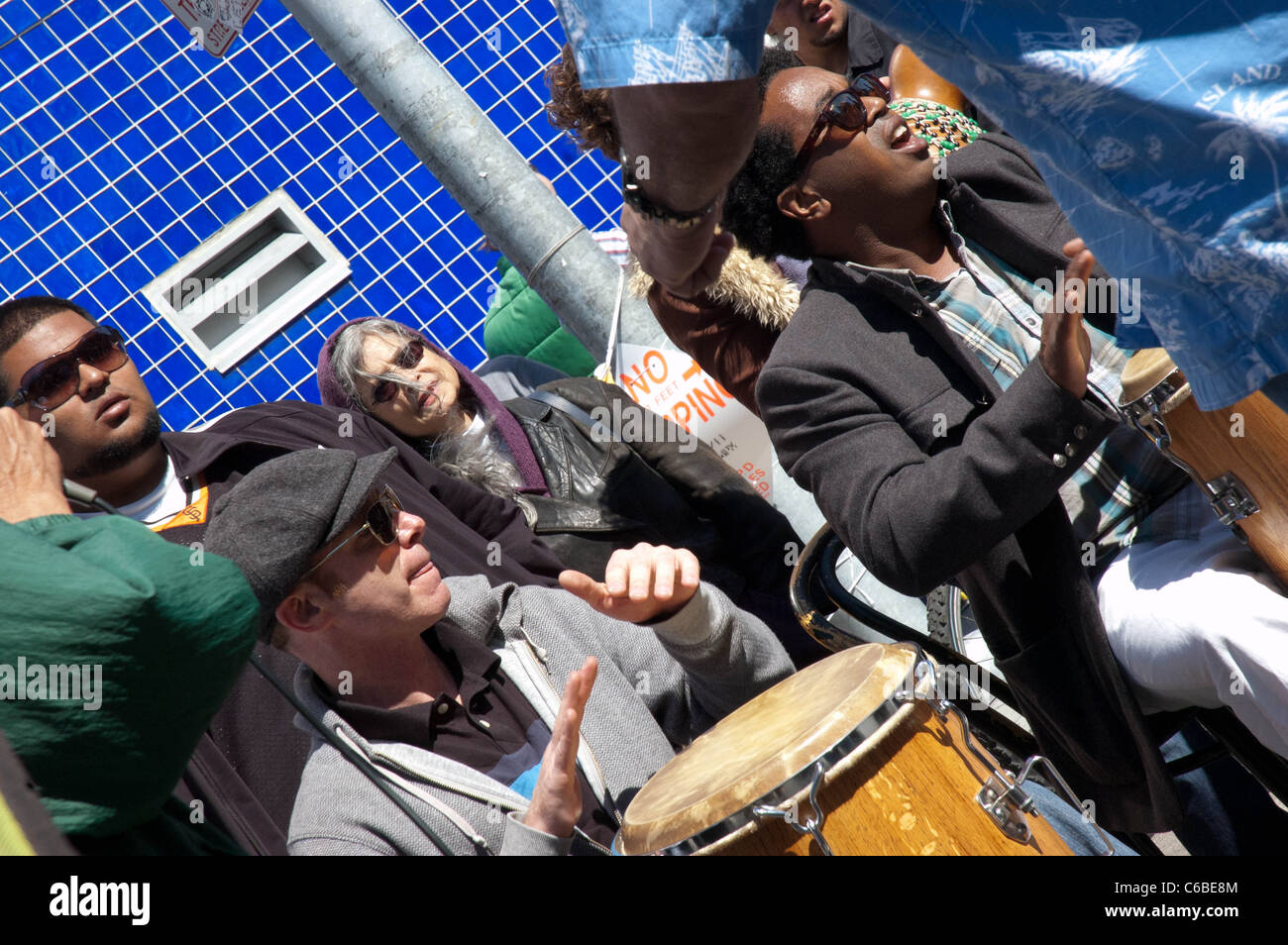 Street band on Valencia, San Francisco Stock Photo - Alamy