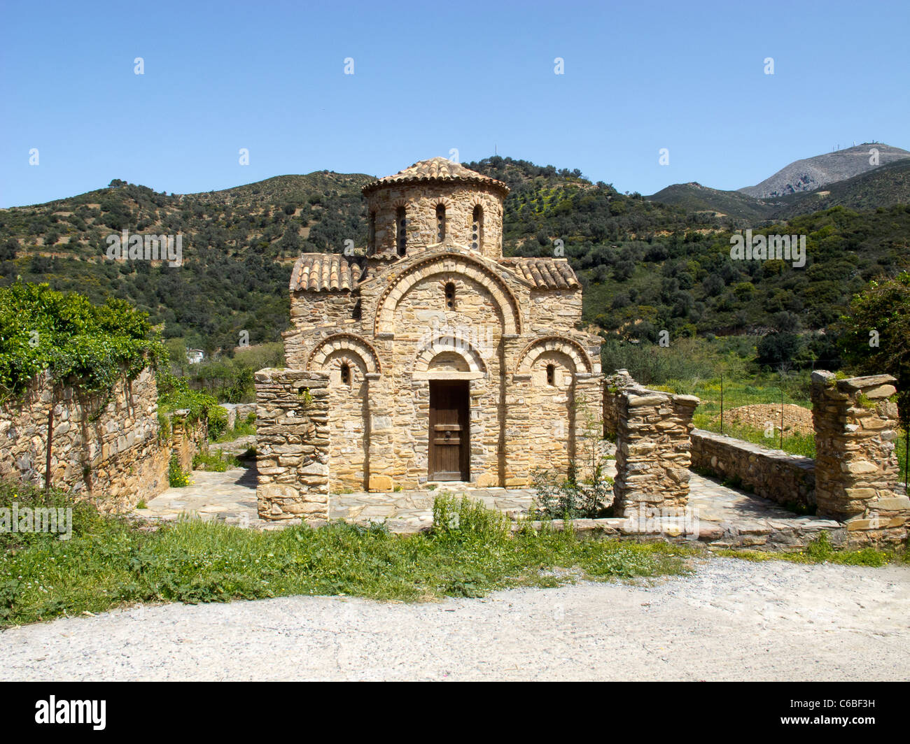 Church close to the village of Fodele, Crete. Birthplace of the painter ...
