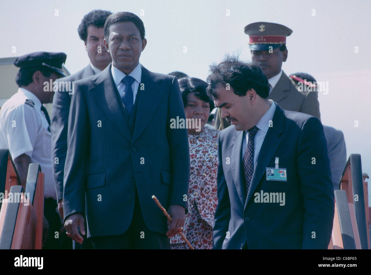 Malian Pres. Moussa Traore arrives for celebrations in Tripoli marking ...
