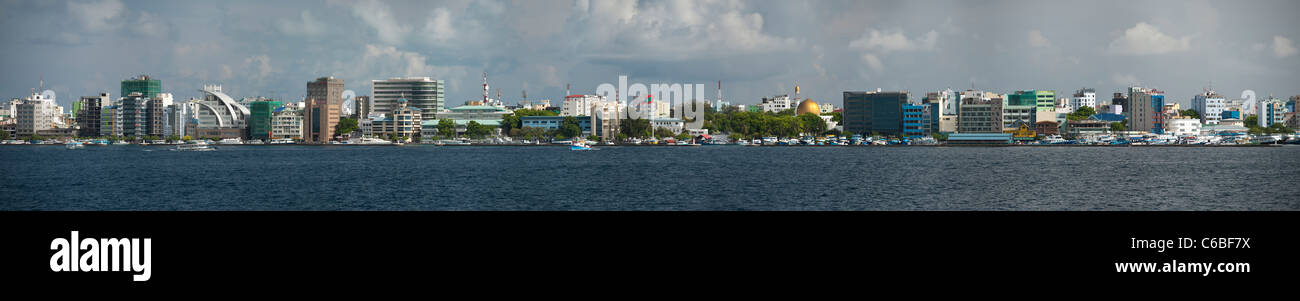 Panorama of Malé City, Harbour and Waterfront, Maldives Stock Photo - Alamy