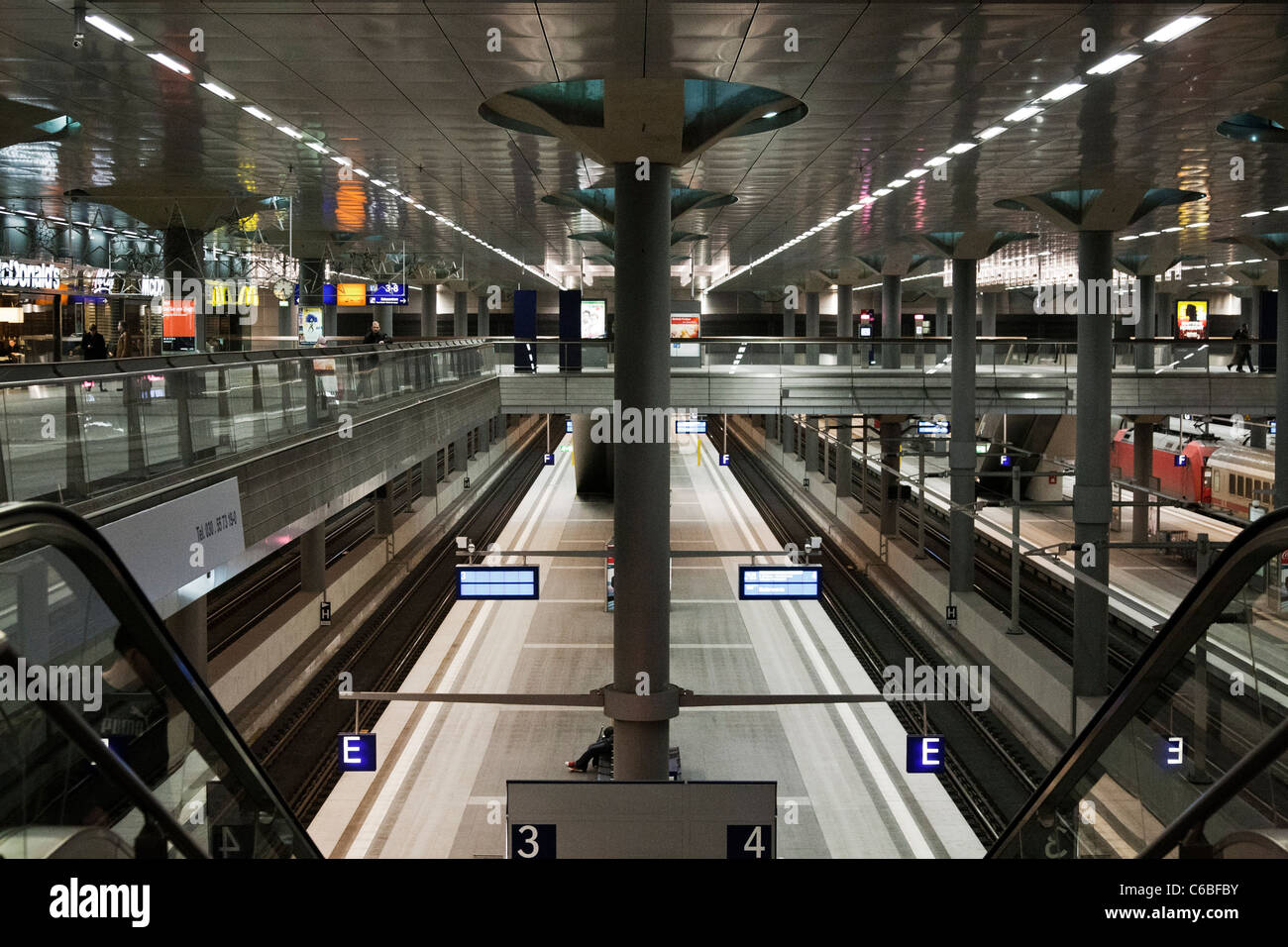 Internal view from the Hauptbahnhof railway station. Berlin, Germany ...