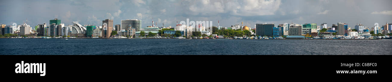 Panorama of Malé City, Harbour and Waterfront, Maldives Stock Photo - Alamy