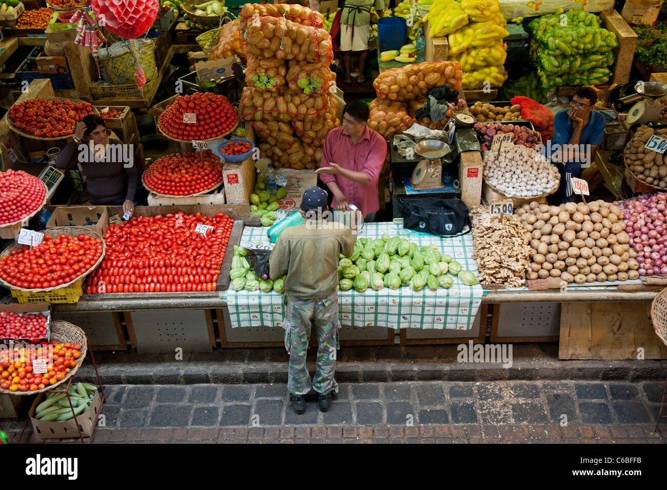Fruit and Vegetable Market Stall in Central Market, Port Louis ...
