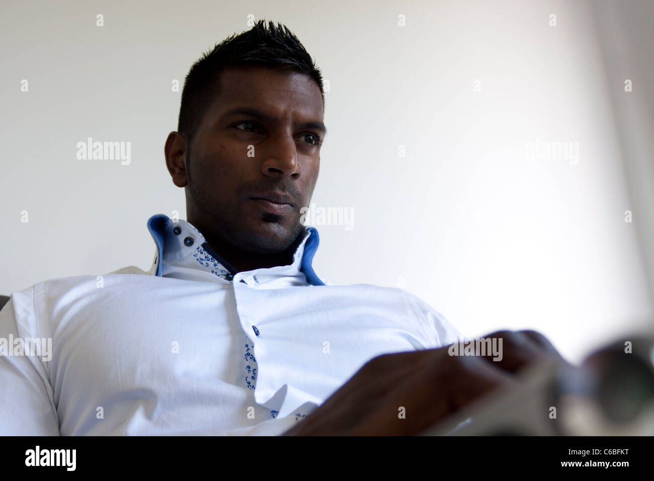 Indian man working on his personal computer Stock Photo - Alamy