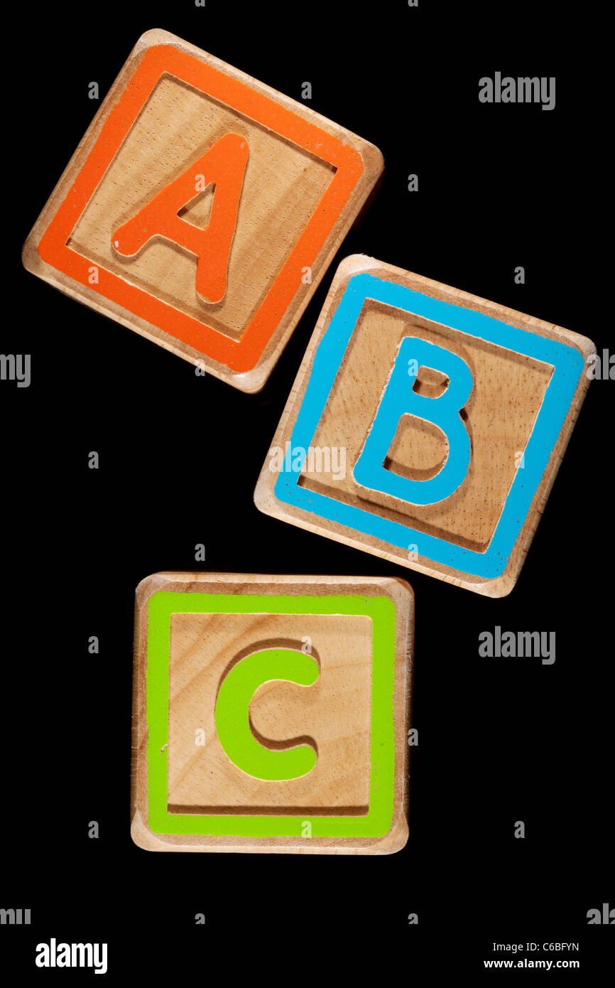 Childrens block blocks toy toys letter letters hi-res stock photography ...