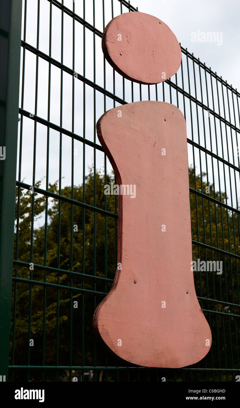 letter I sign on fence Stock Photo - Alamy