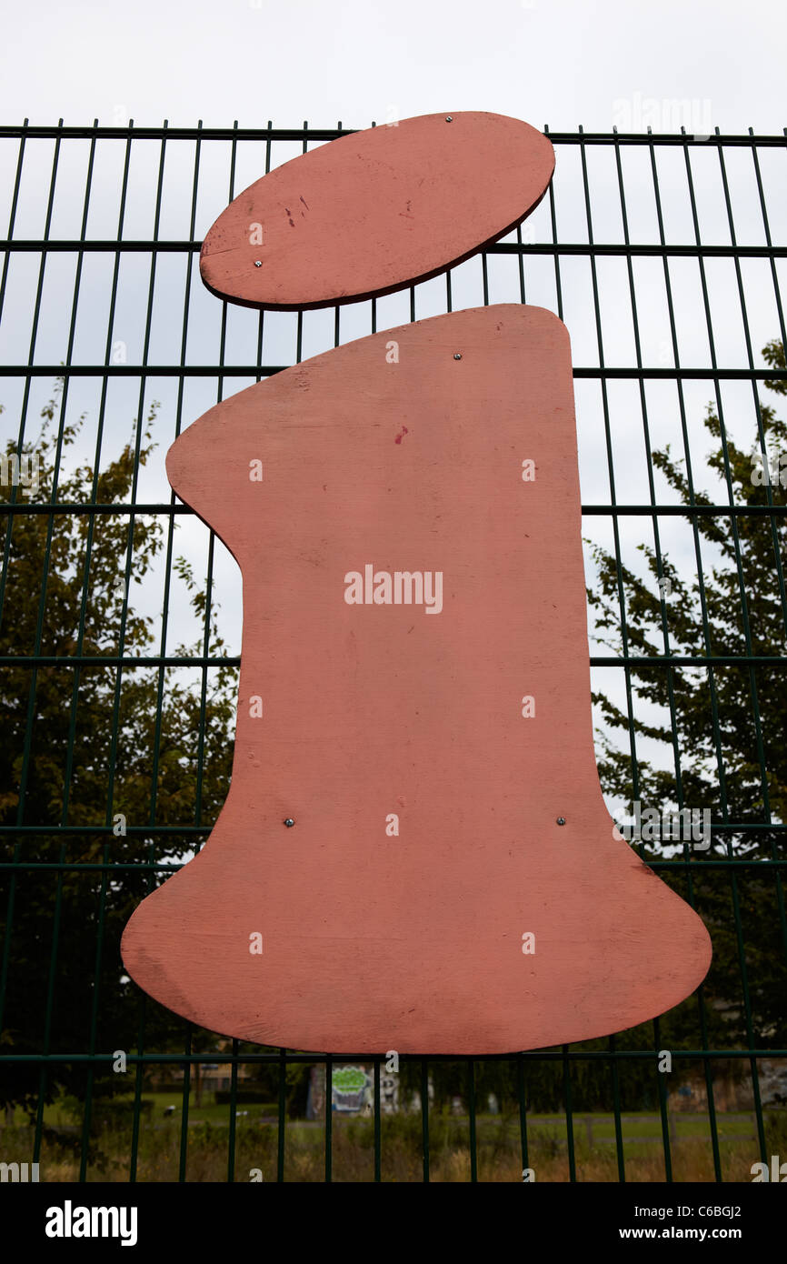 letter I sign on fence Stock Photo - Alamy