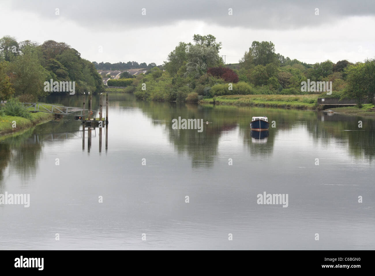 Bot on River Stock Photo - Alamy