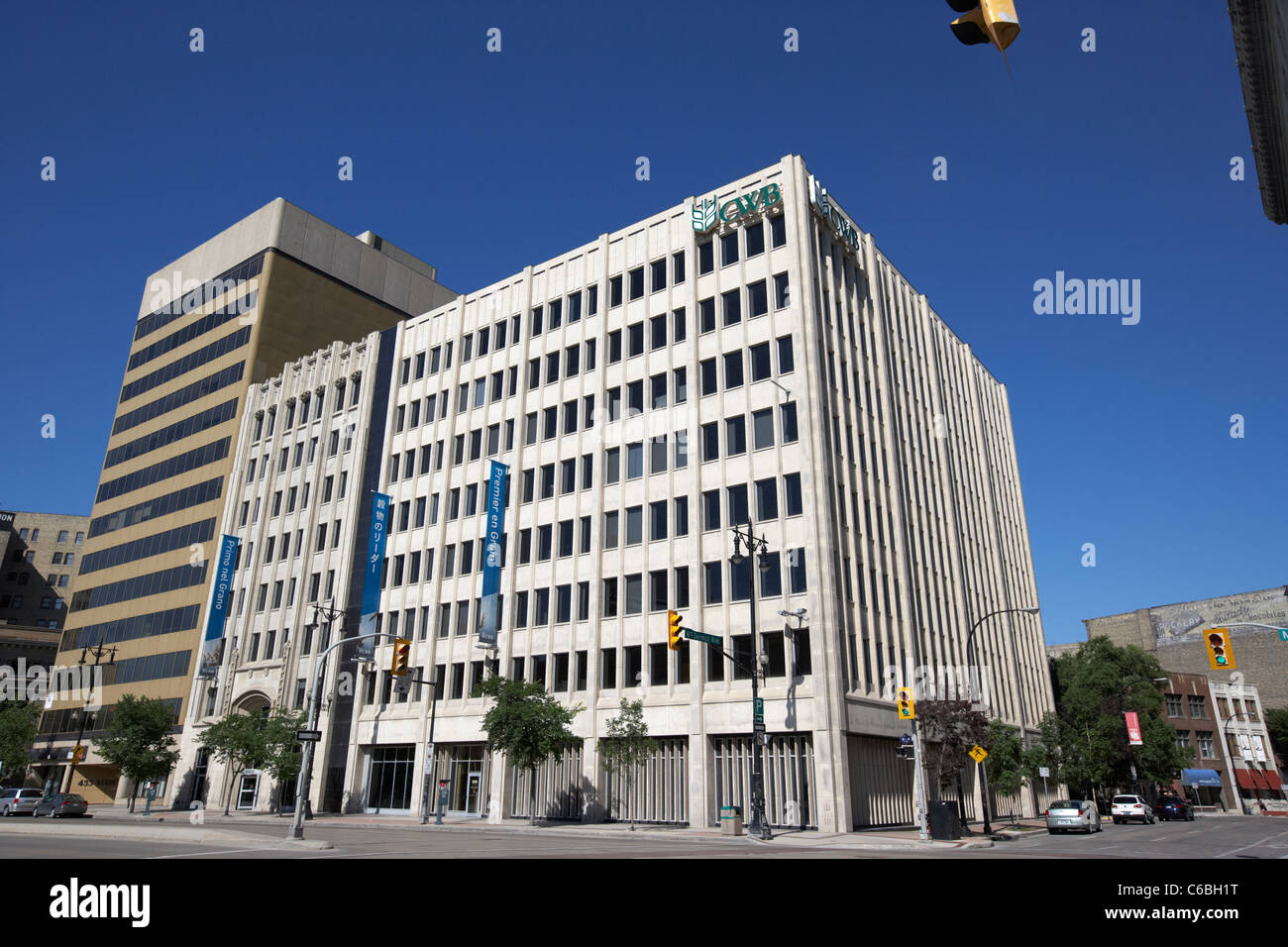 cwb canadian wheat board buildings in main street downtown winnipeg ...