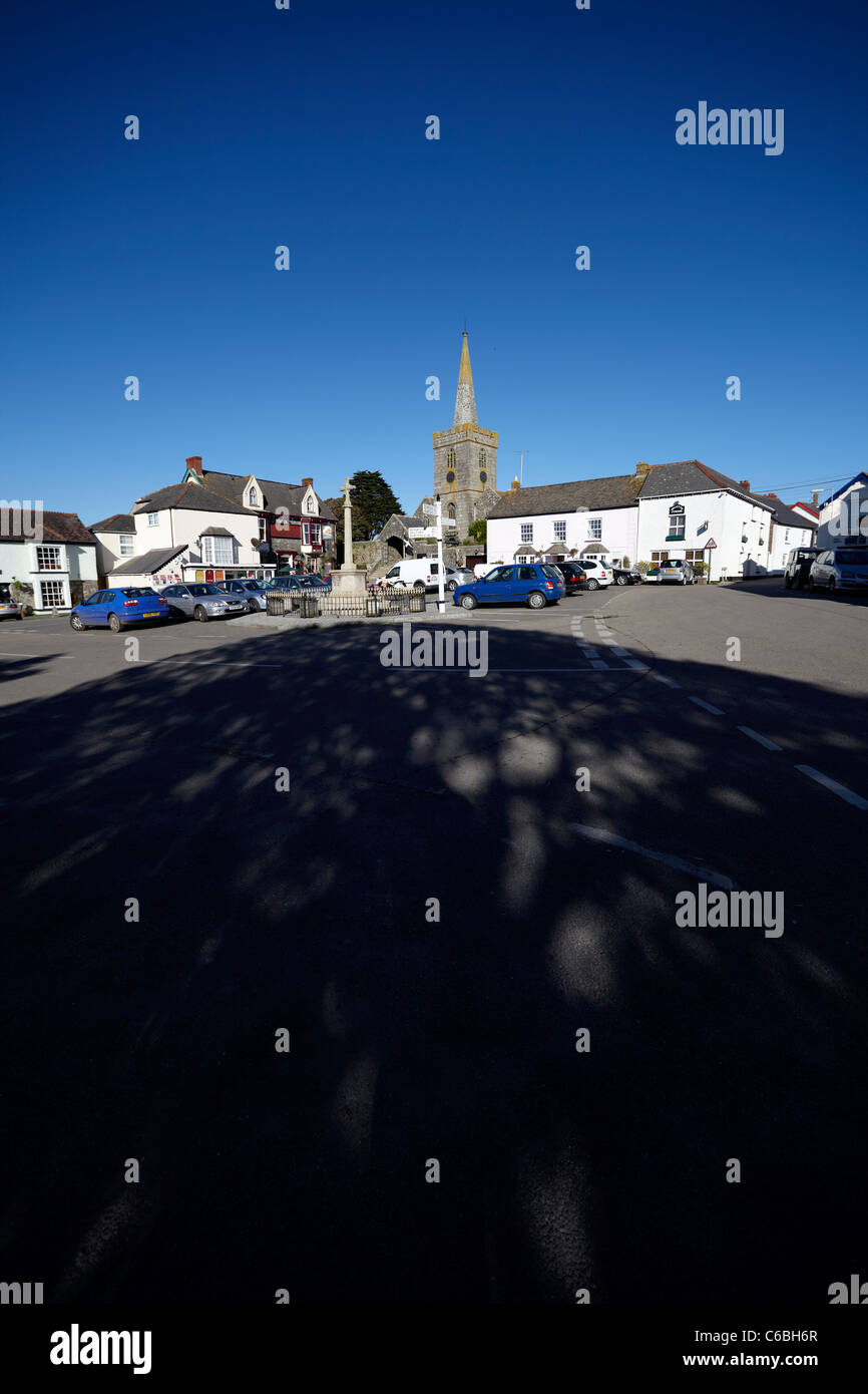 Village square, St.Keverne, Lizard Peninsula, Cornwall, UK Stock Photo ...