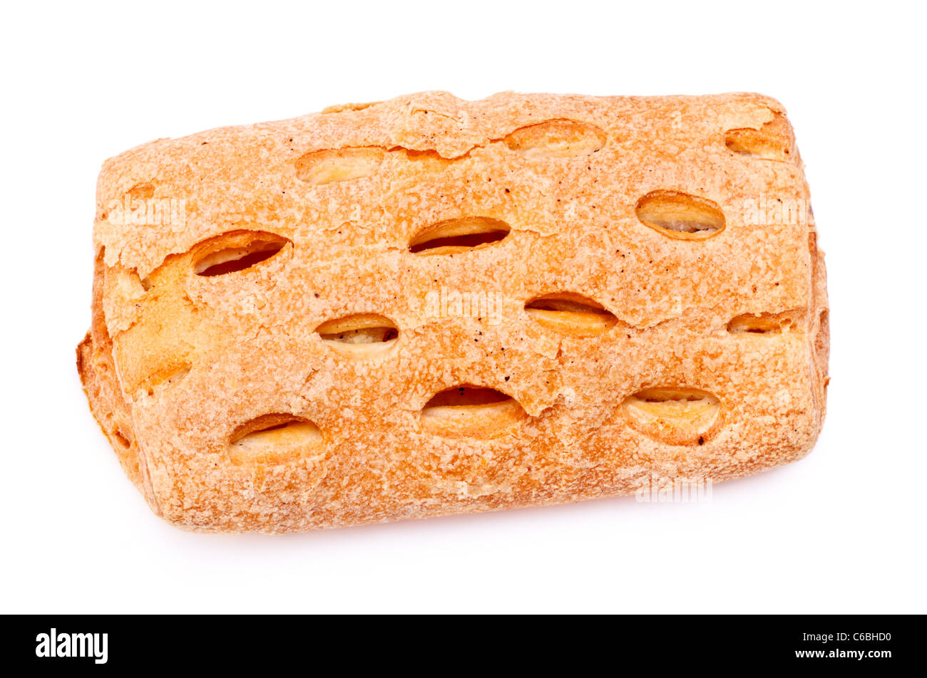 fresh crispy pie isolated on white background Stock Photo - Alamy