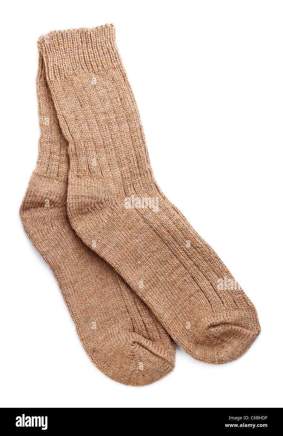 woollen socks pair isolated on white background Stock Photo - Alamy