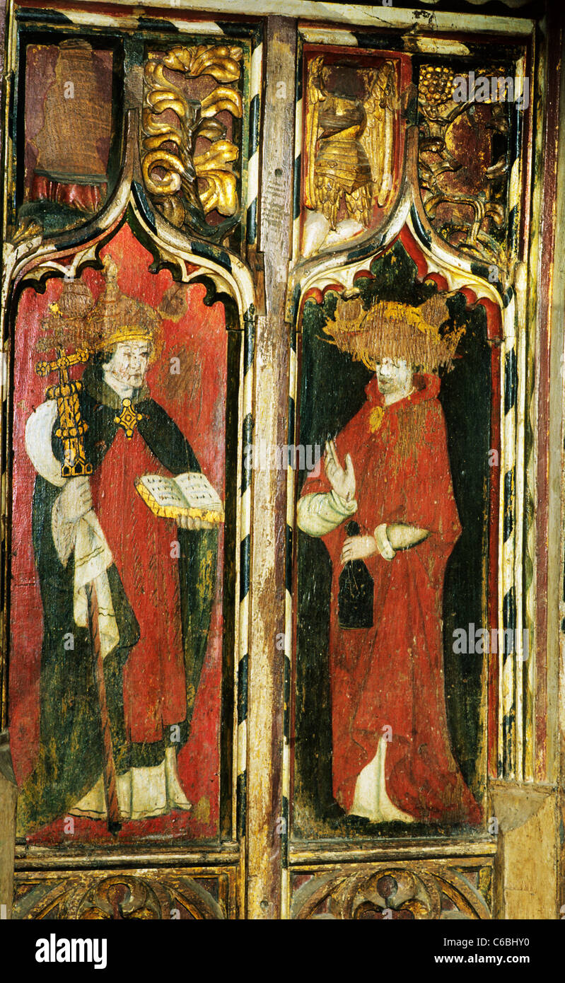 Morston, Norfolk. Rood screen, St. Gregory, St. Jerome. Two of the Four ...