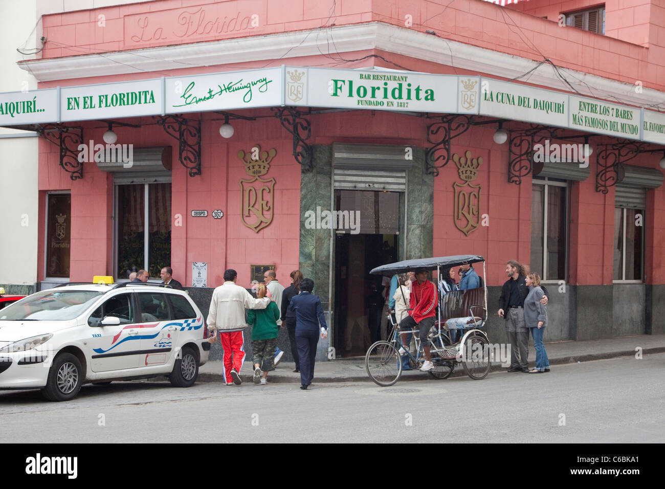 Cuba, Havana. El Floridita, a Bar made famous by Ernest Hemingway Stock ...