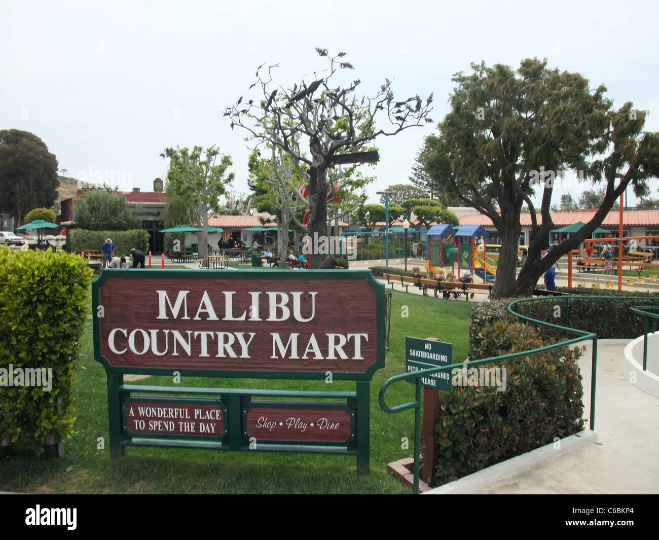 General view of Malibu Country Mart in Malibu. Los Angeles, California ...