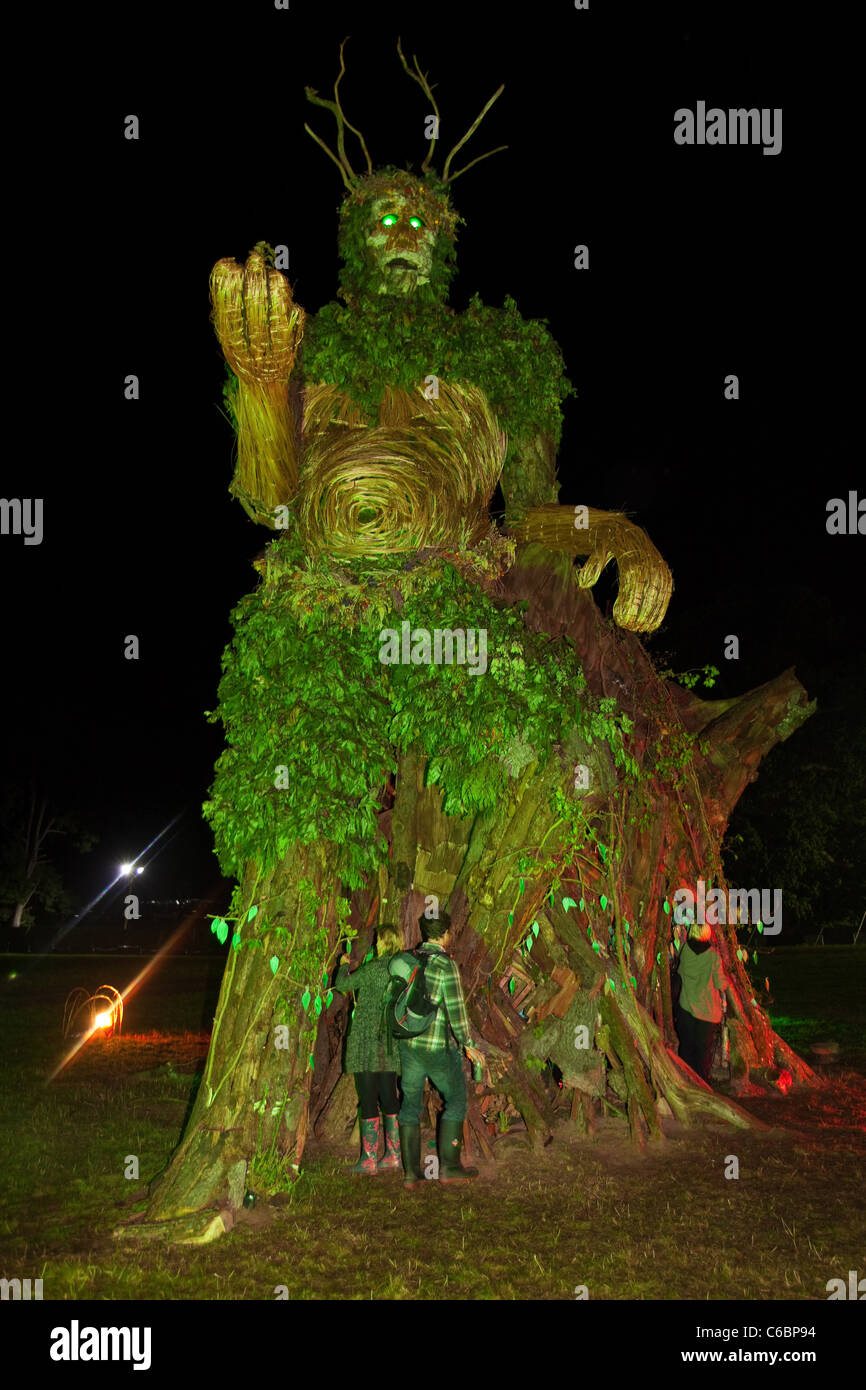 Green man statue, Green man festival 2011 , Glanusk Park , Wales, U.K ...