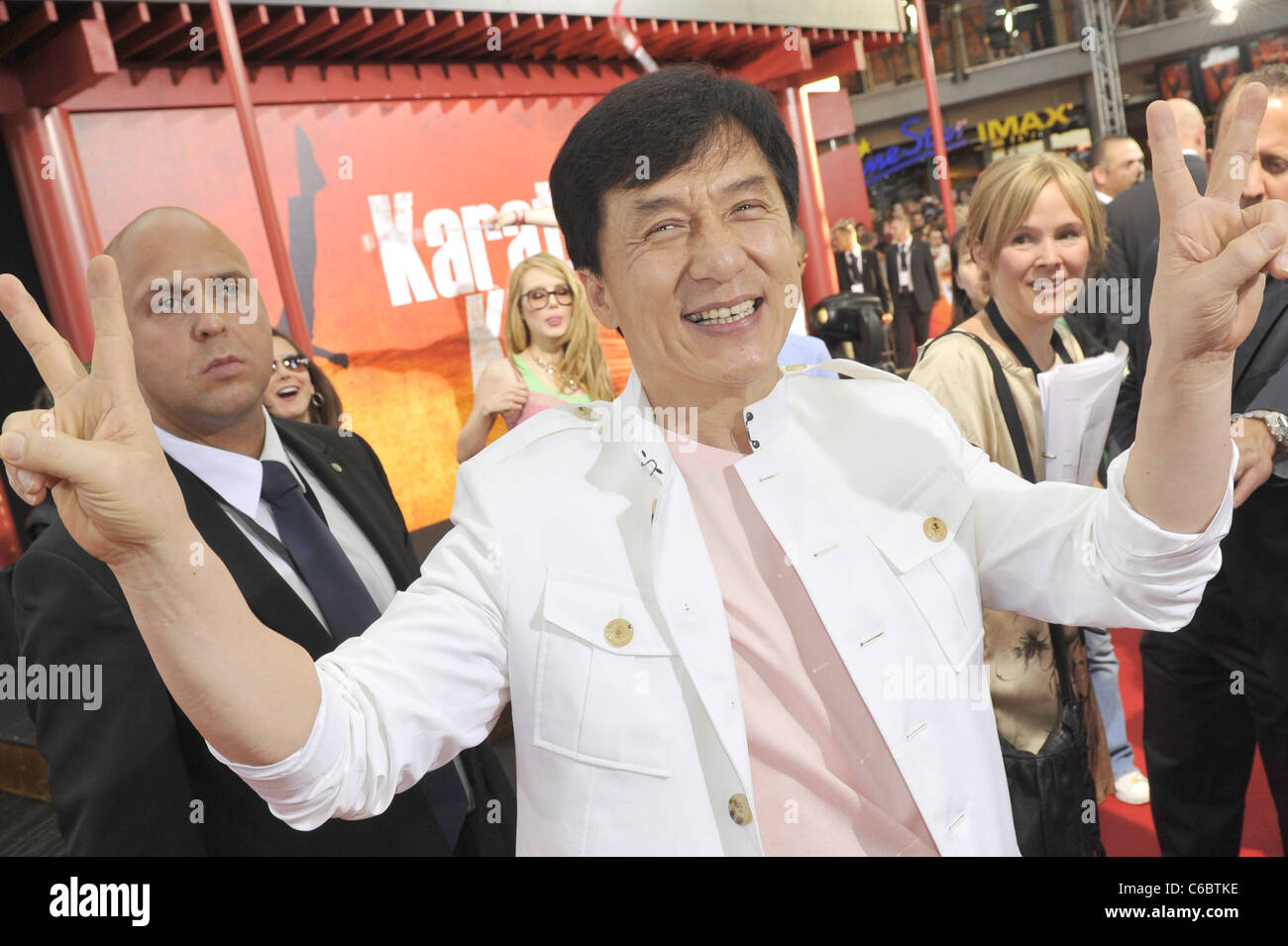 Jackie Chan at the German premiere of 'Karate Kid' at CineStar am ...