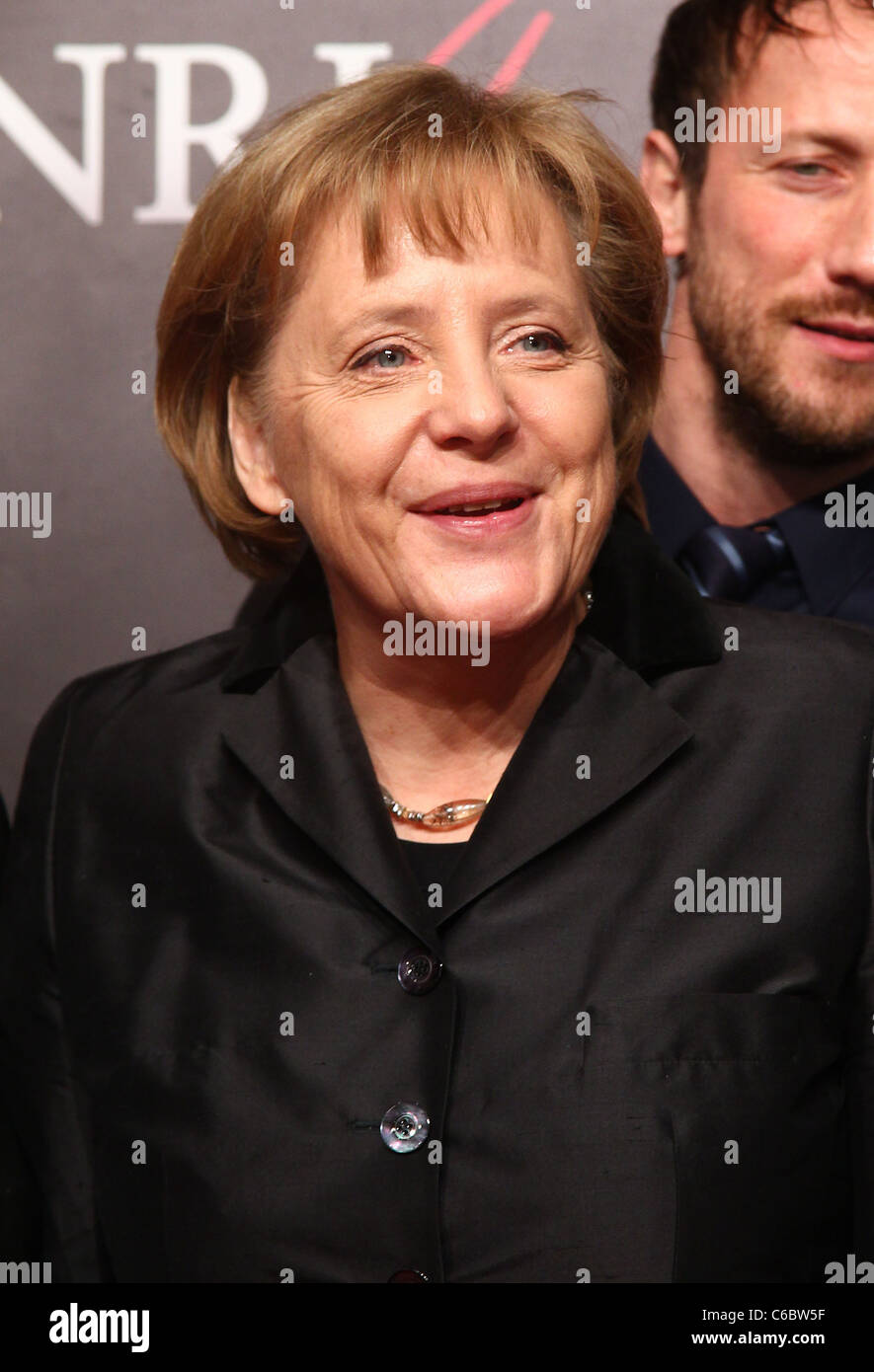 Angela Merkel at the premiere of "Henri 4" at Lichtburg movie theatre ...