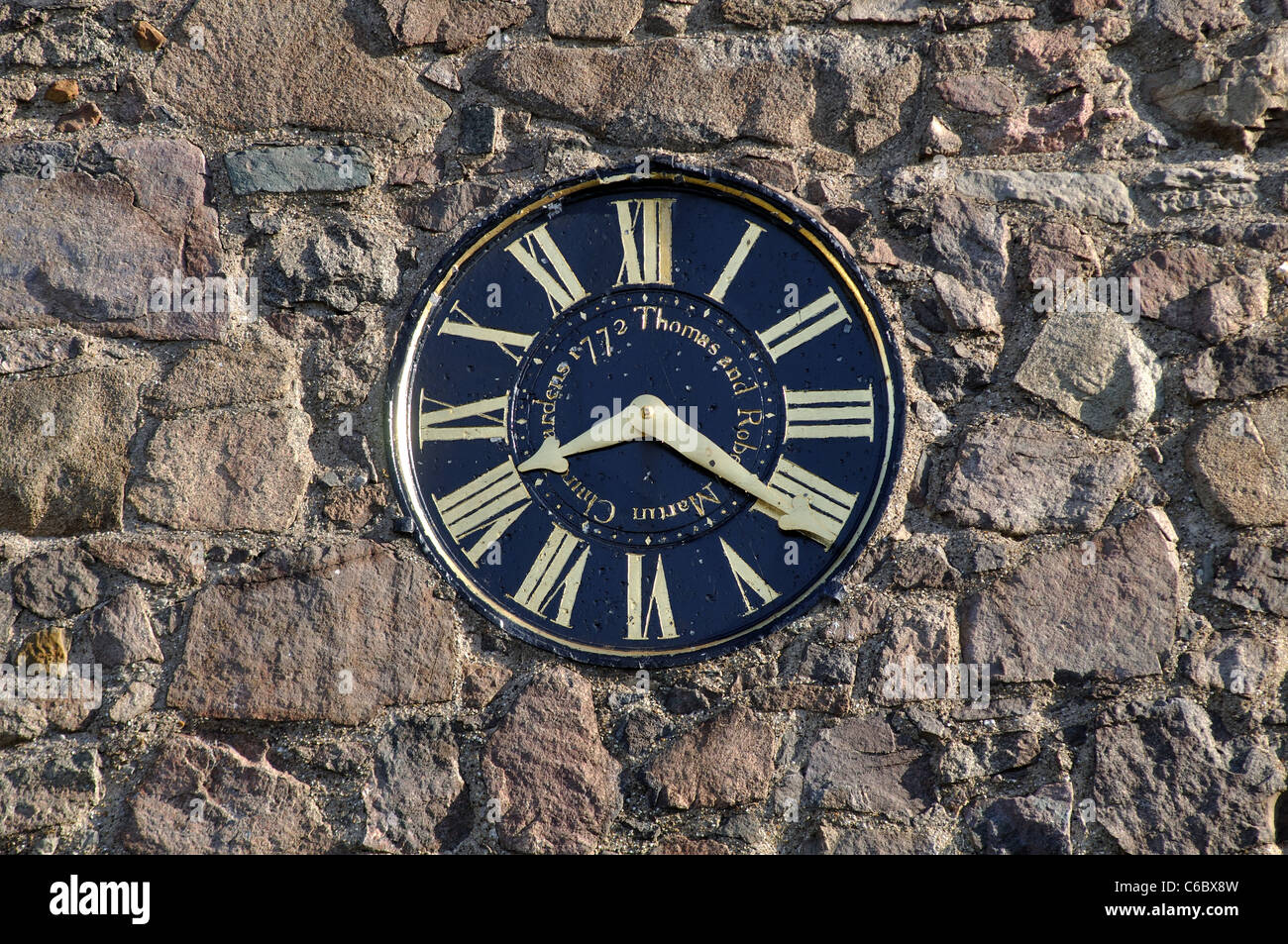 Church clock with roman numerals hi-res stock photography and images ...