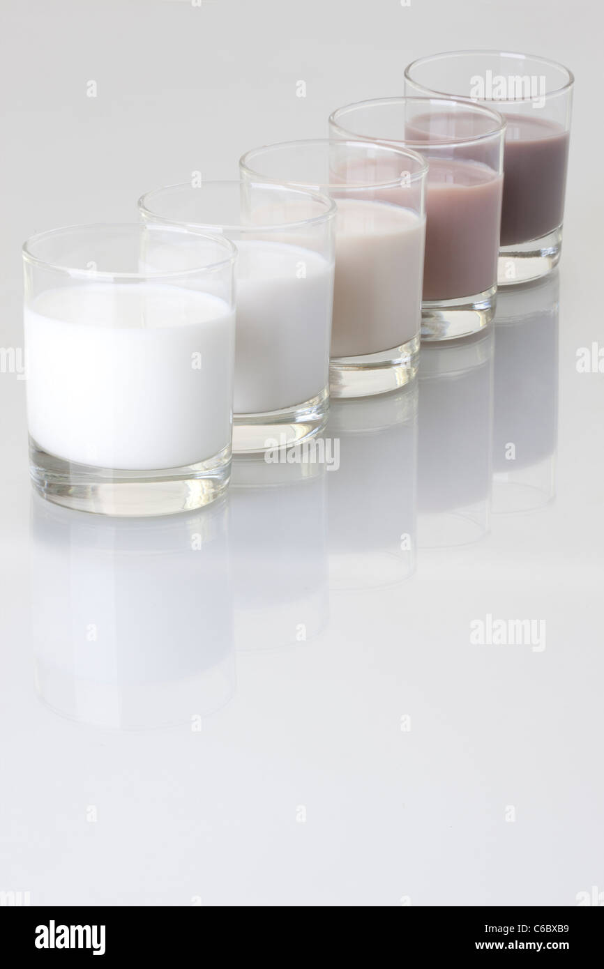 Different kinds of milk Stock Photo - Alamy