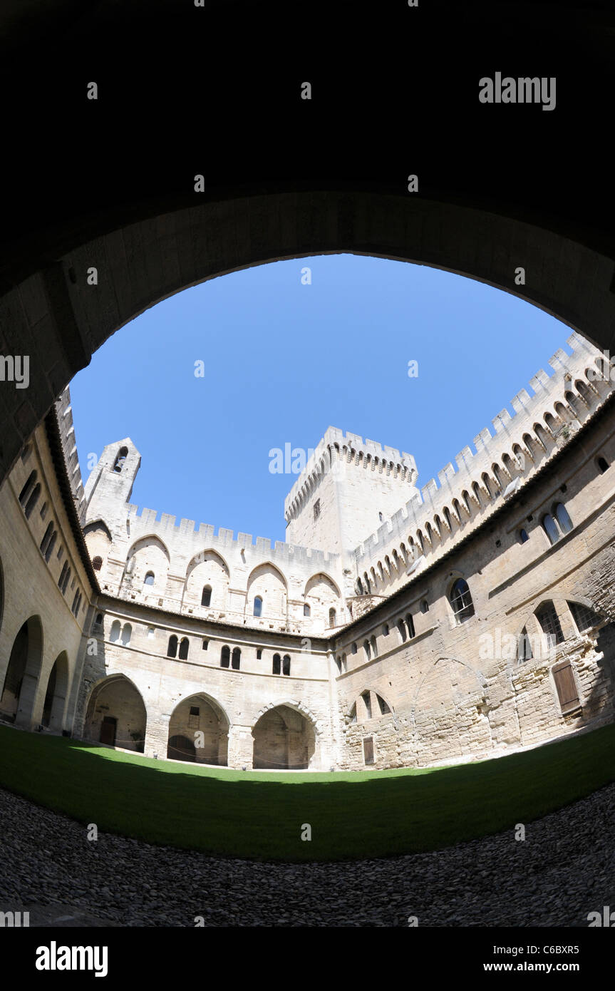 Pope papal castle palace palais france french gothic hi-res stock ...