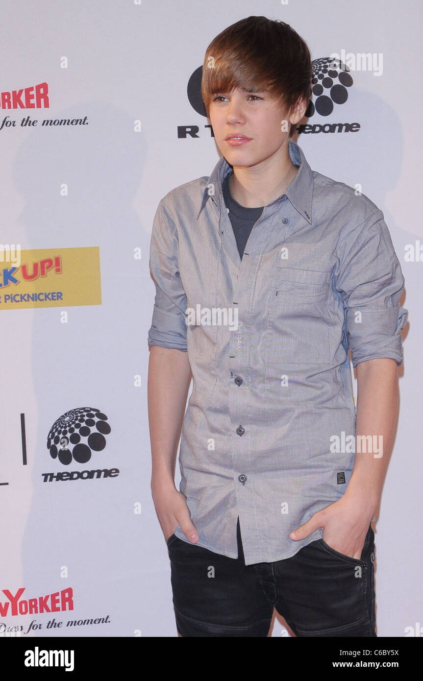 Justin Bieber at German TV station RTL2 music show The Dome 53 at ...