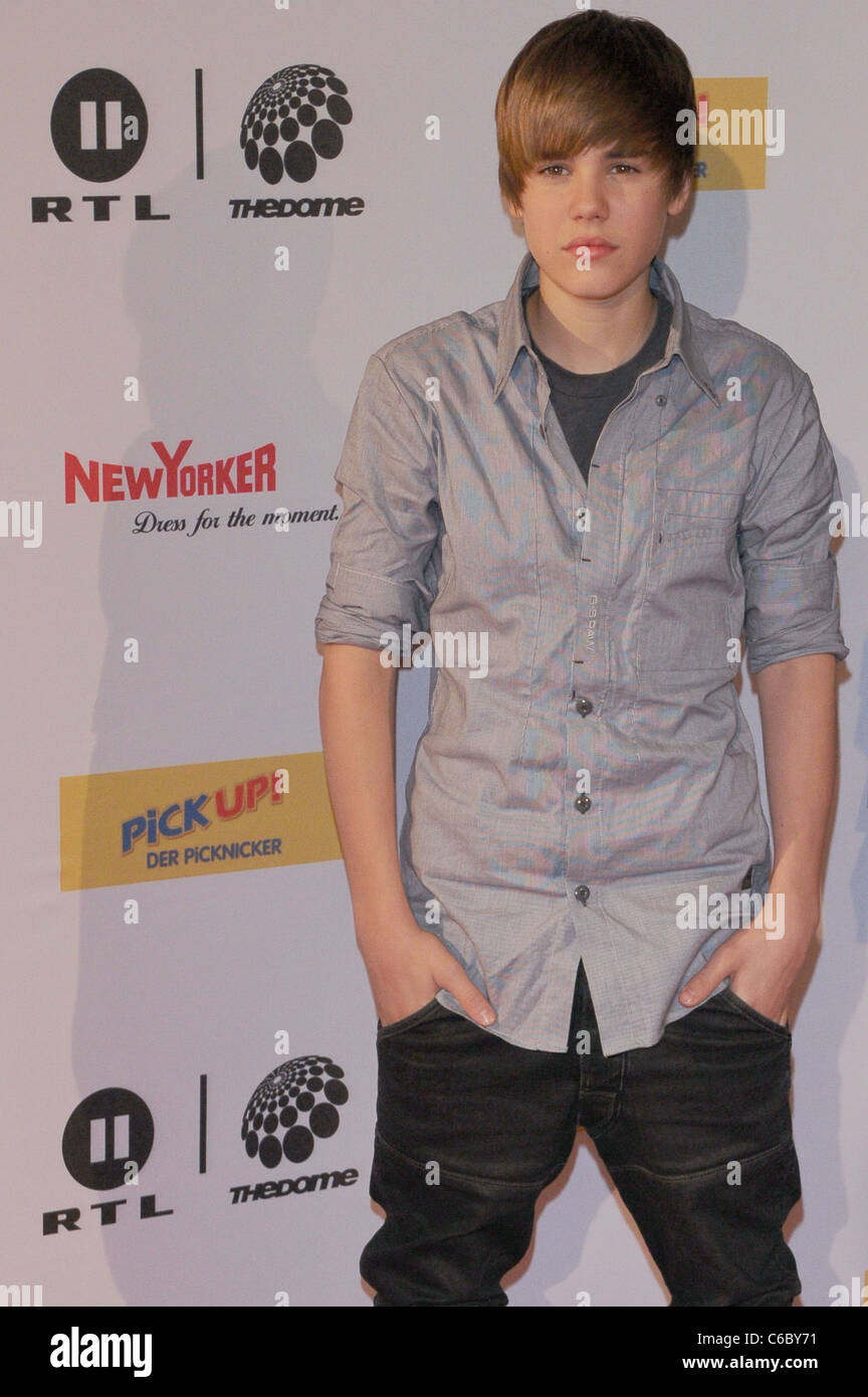 Justin Bieber at German TV station RTL2 music show The Dome 53 at ...