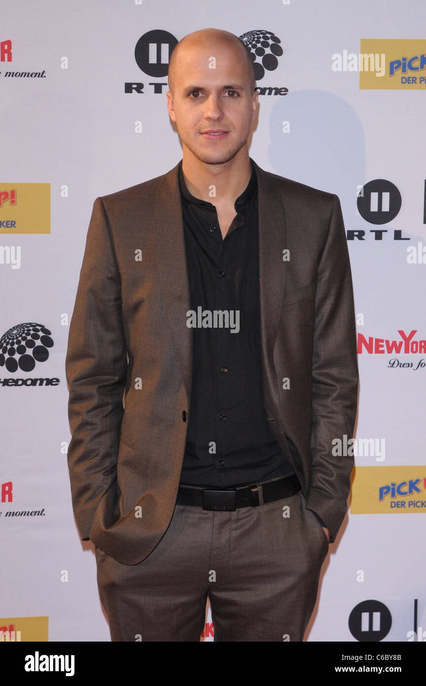 Milow at German TV station RTL2 music show The Dome 53 at Velodrom ...