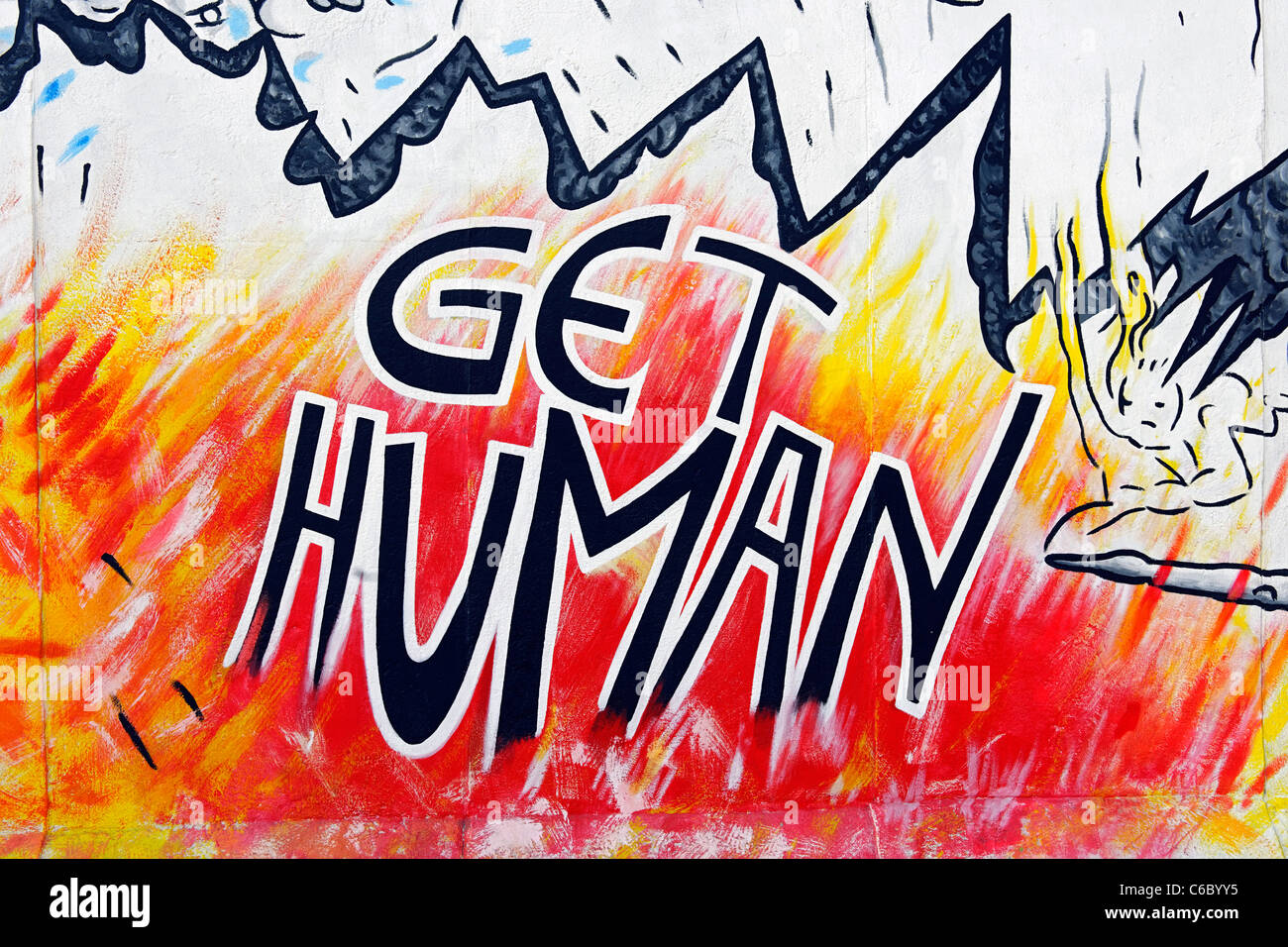 Work of art, Berlin Wall, the former boundary walls of the GDR, East ...