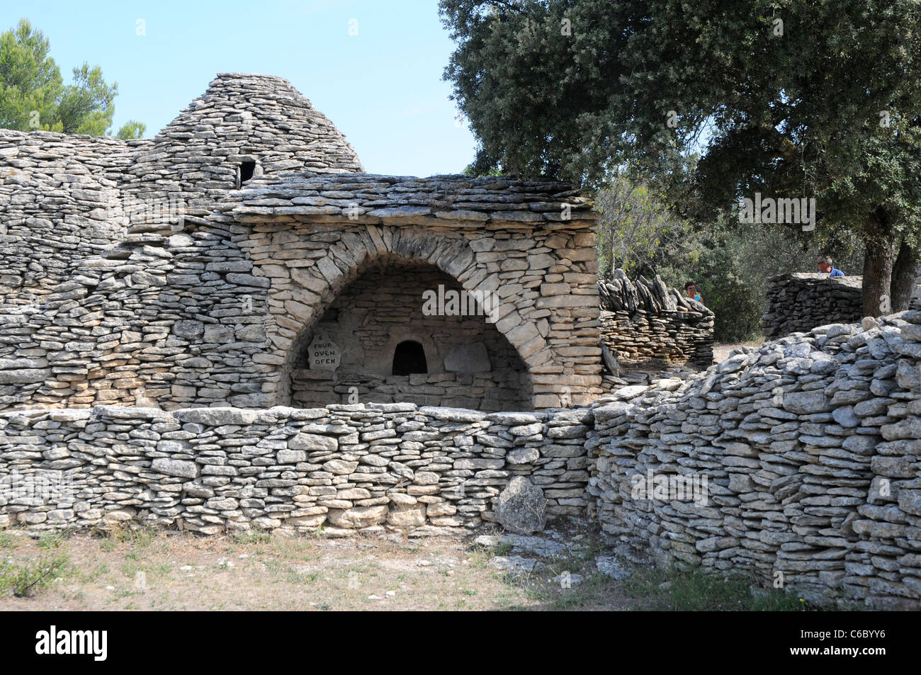 Ancient hut made from stones in The Bories Village, near Gordes in ...