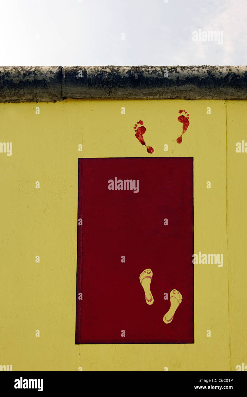 Work of art, Berlin Wall, the former boundary walls of the GDR, East ...