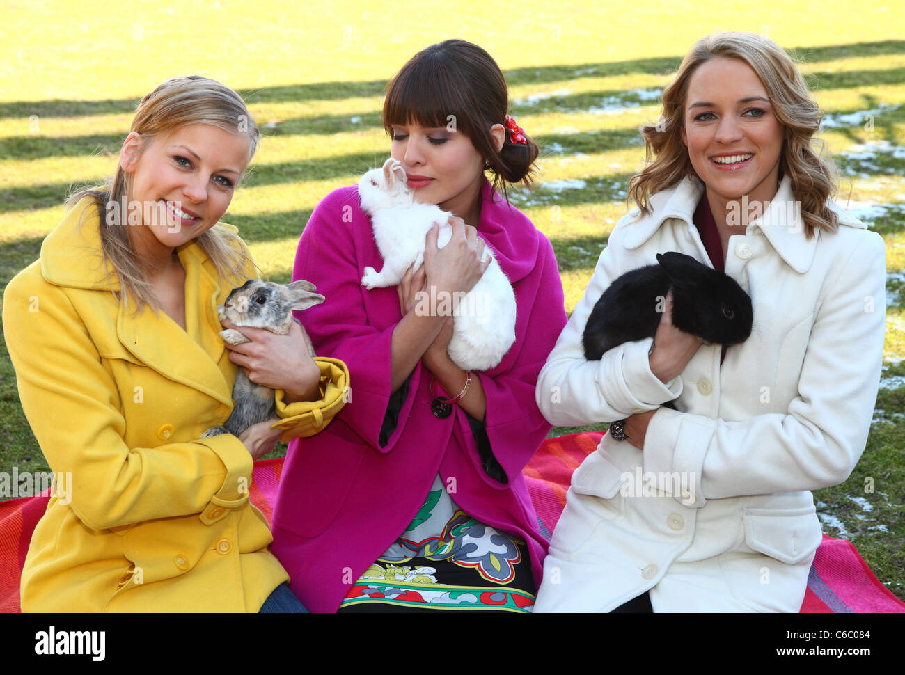 Romina Becks, Jasmin Lord, Verena Zimmermann at a photocall for german ...