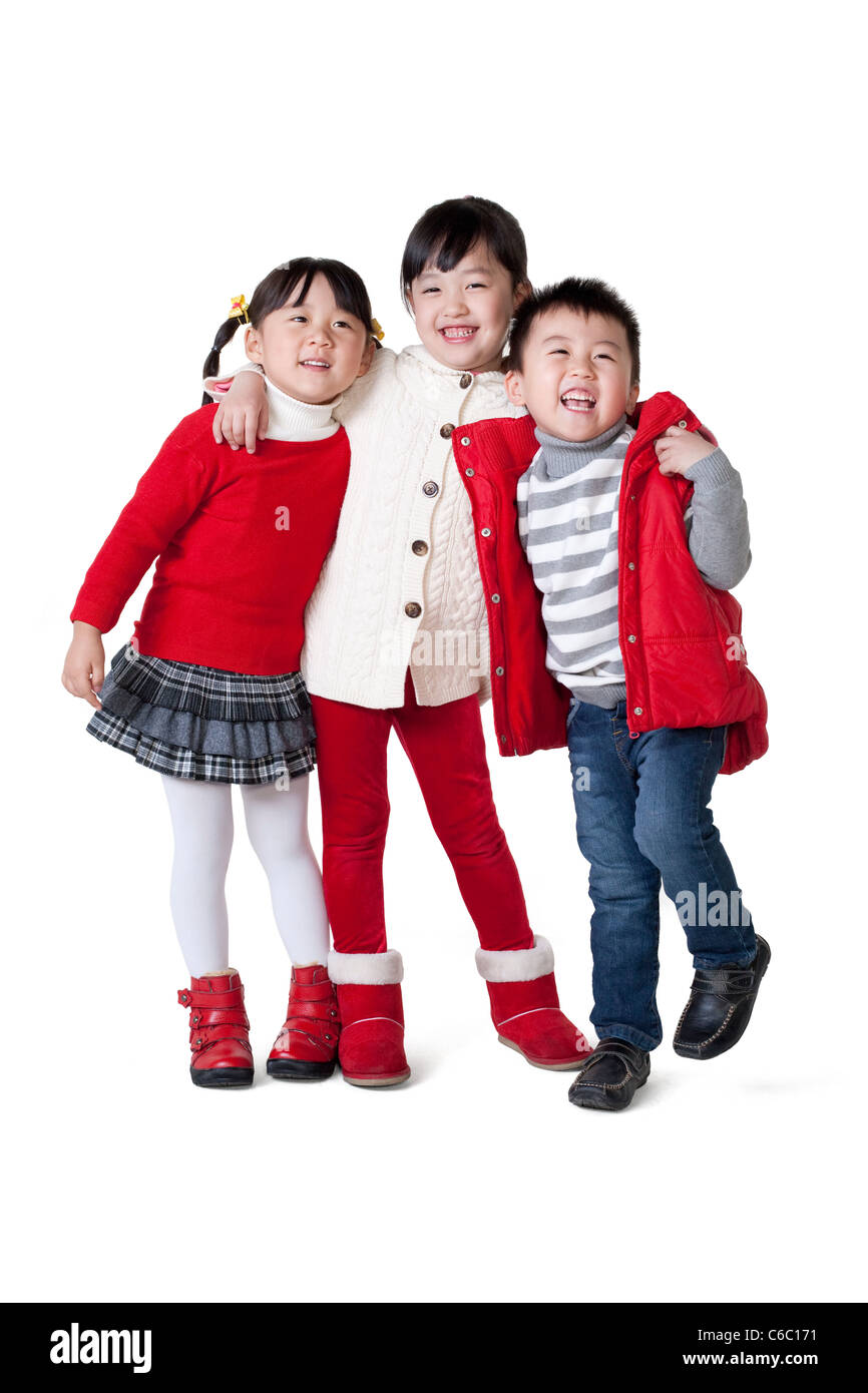 Three Chinese children Stock Photo - Alamy