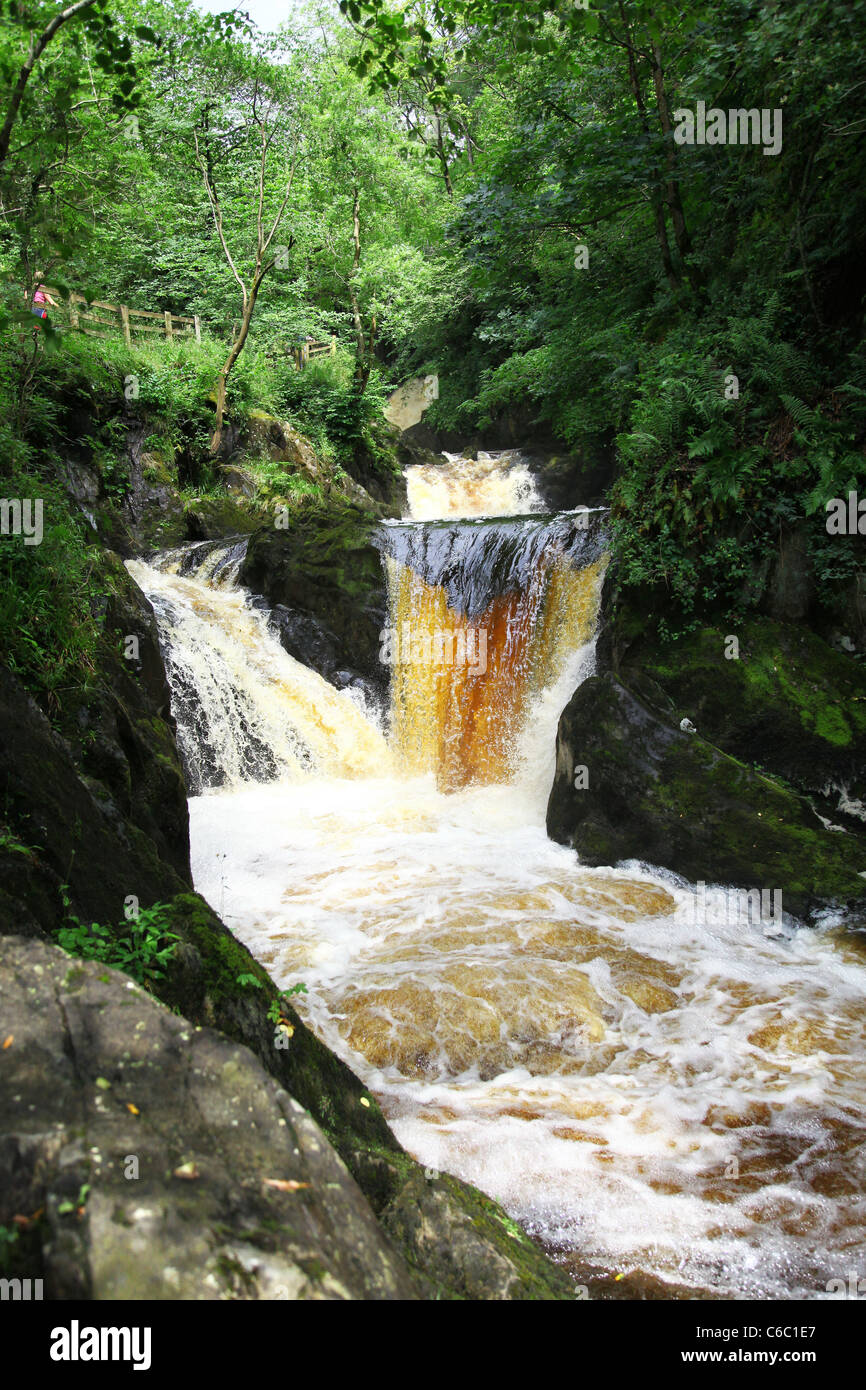 The Pecca Twin Falls on the Ingleton Waterfalls Trail, Ingleton, North ...