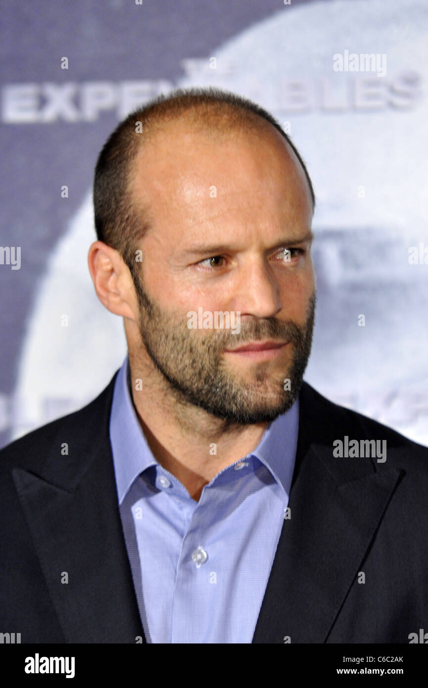 Jason Statham at a photocall for the upcoming movie 'The Expendables ...
