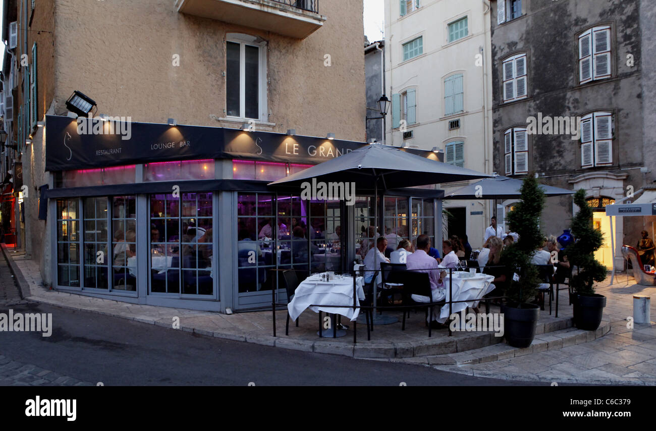 General view of Le Grand Joseph Restaurant in Saint Tropez. Cote D'Azur ...