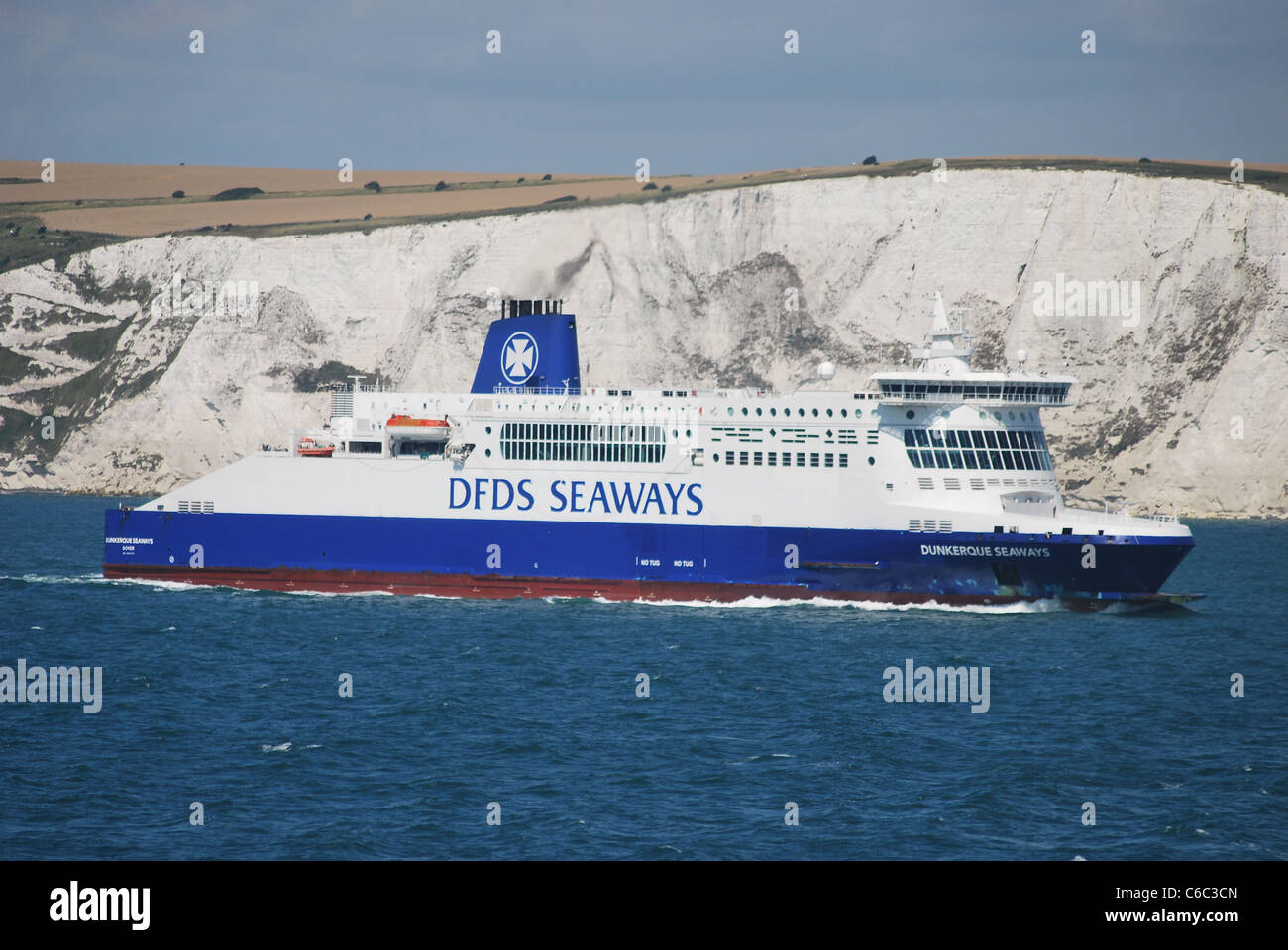 A Cross Channel Ferry leaving Dover on a crossing to Europe Stock Photo ...