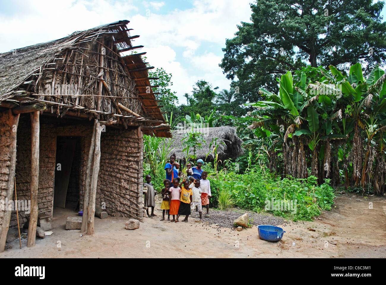 Children in a small village between Kolahun and Bolahun in Lofa County ...