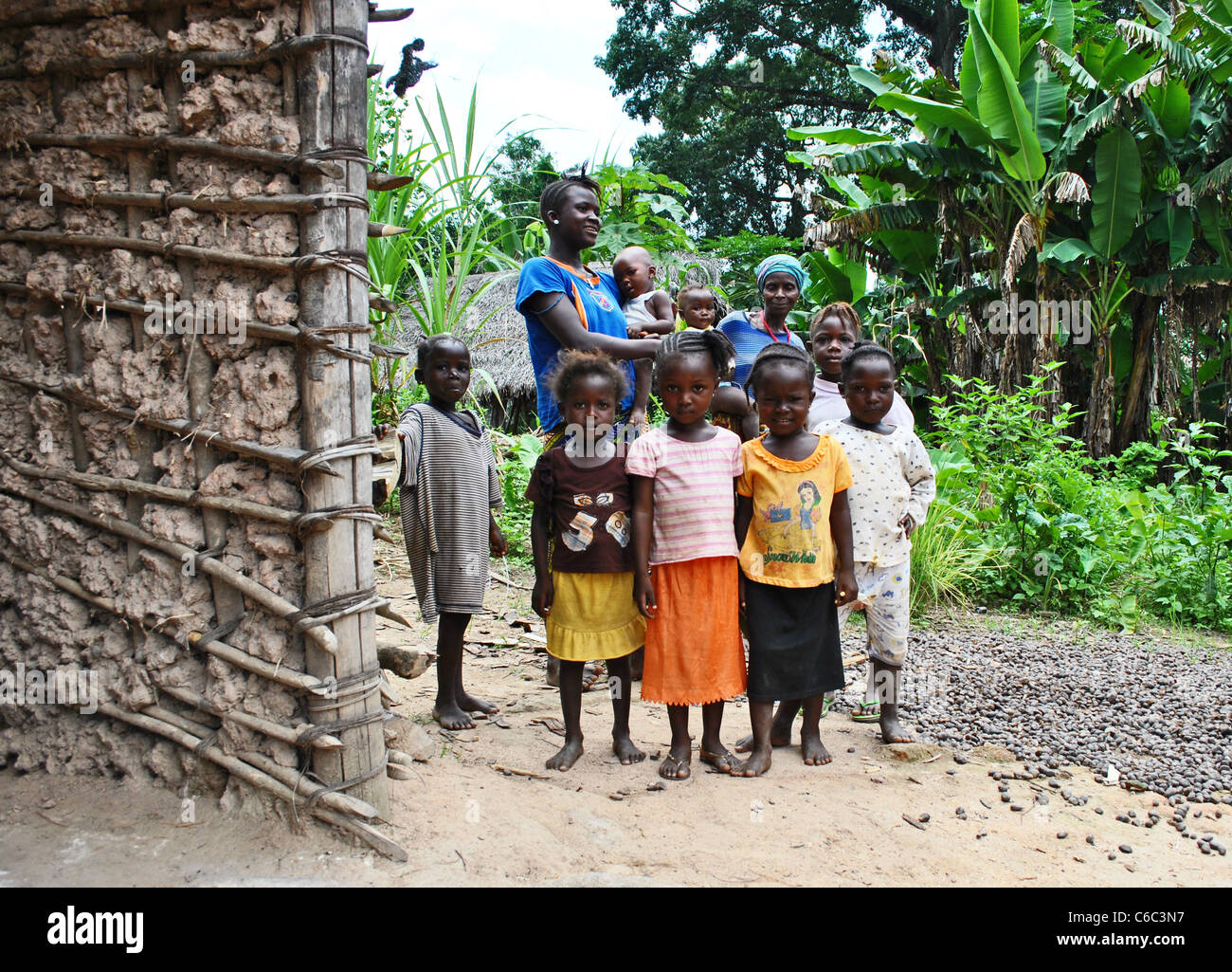 People in a Liberian village in Lofa County Stock Photo - Alamy
