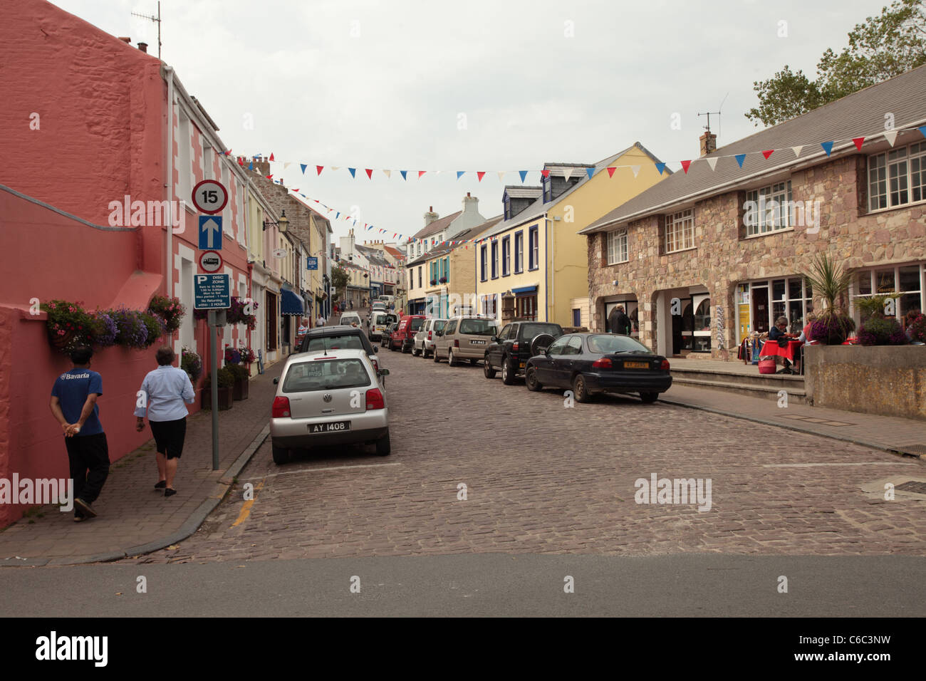 street in st anne, alderney, channel islands, UK Stock Photo: 38375061 ...