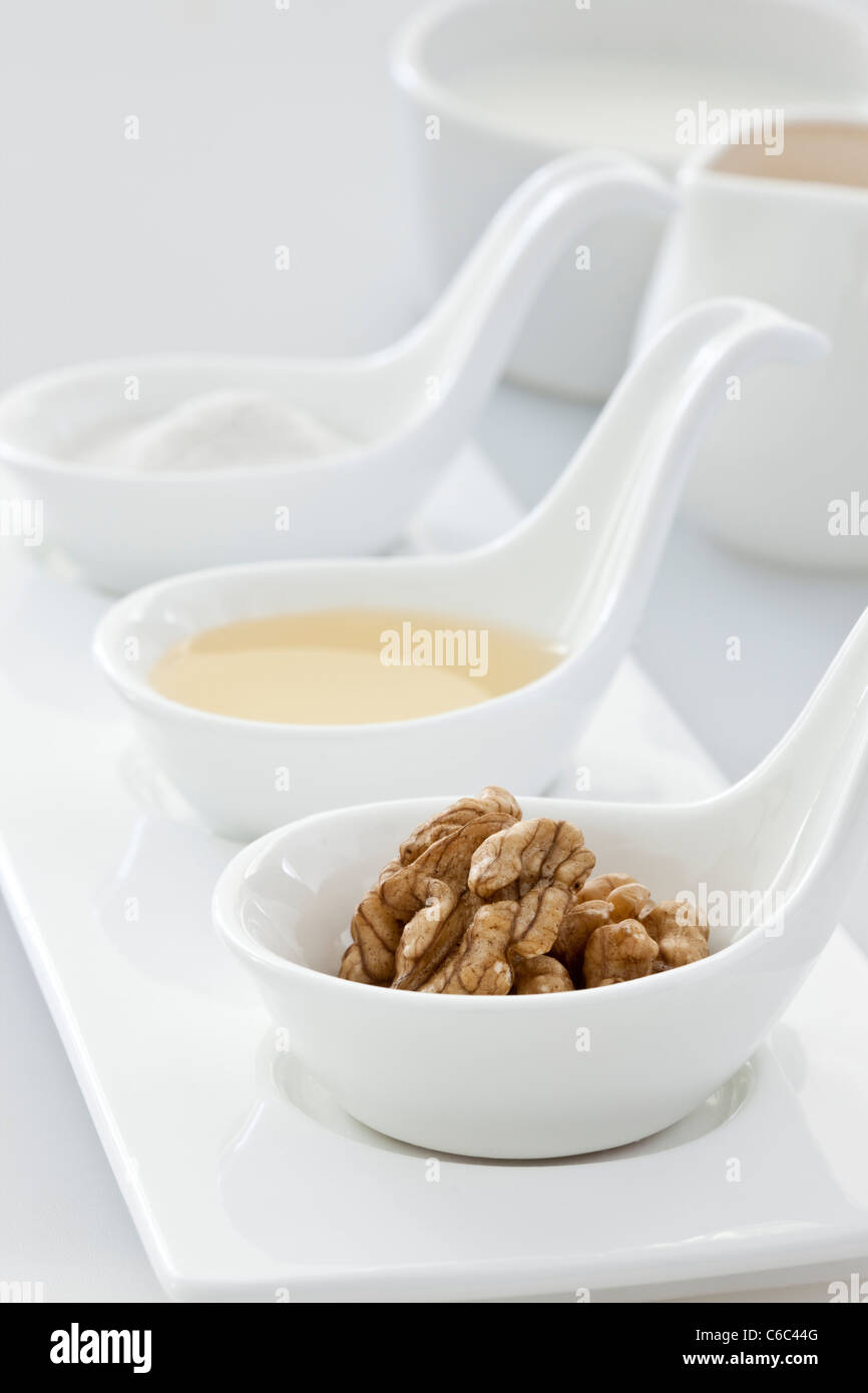 Spoons with food Stock Photo - Alamy