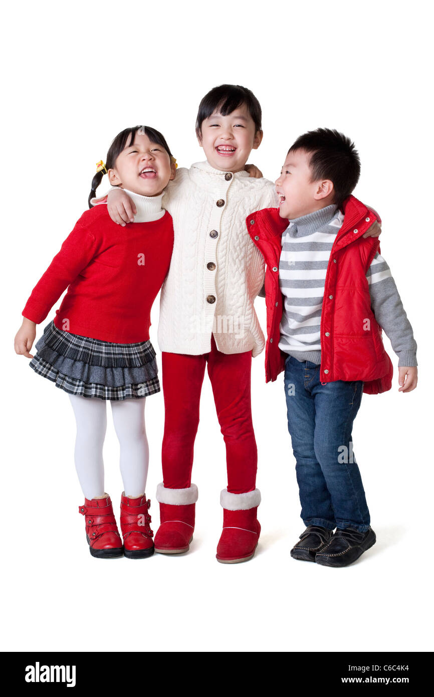 Three Chinese children Stock Photo - Alamy