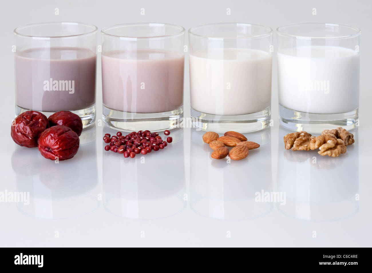 Different kinds of milk Stock Photo - Alamy