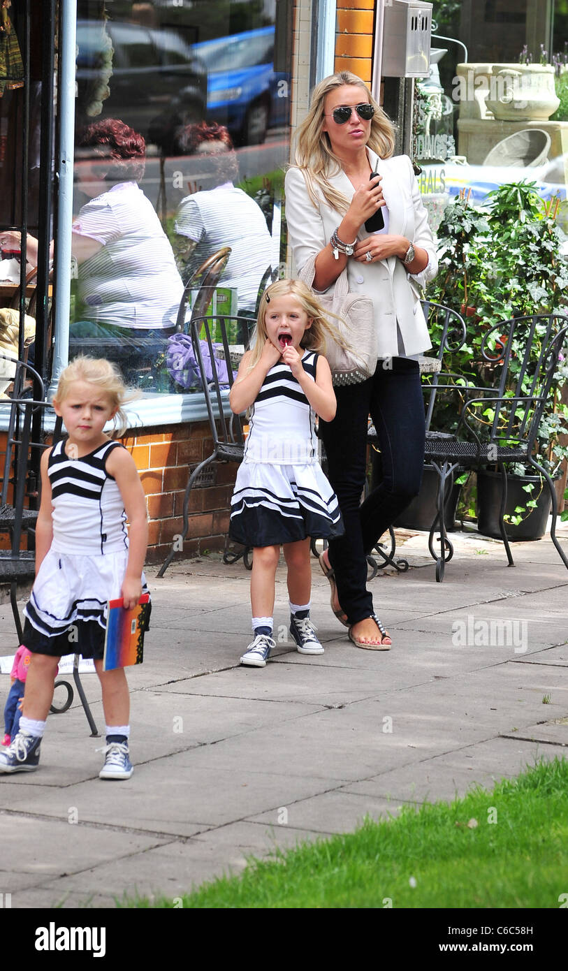 Alex Gerrard is seen seen running errands with her two daughters in ...