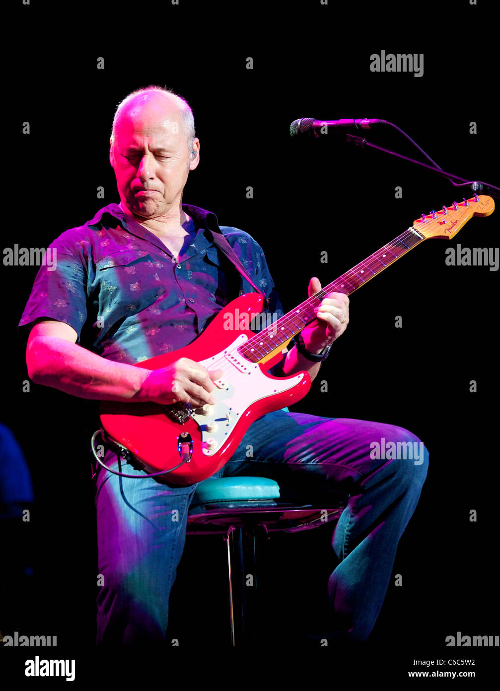 Mark Knopfler performs on stage at Plaza De Toros De Las Ventas. Madrid ...