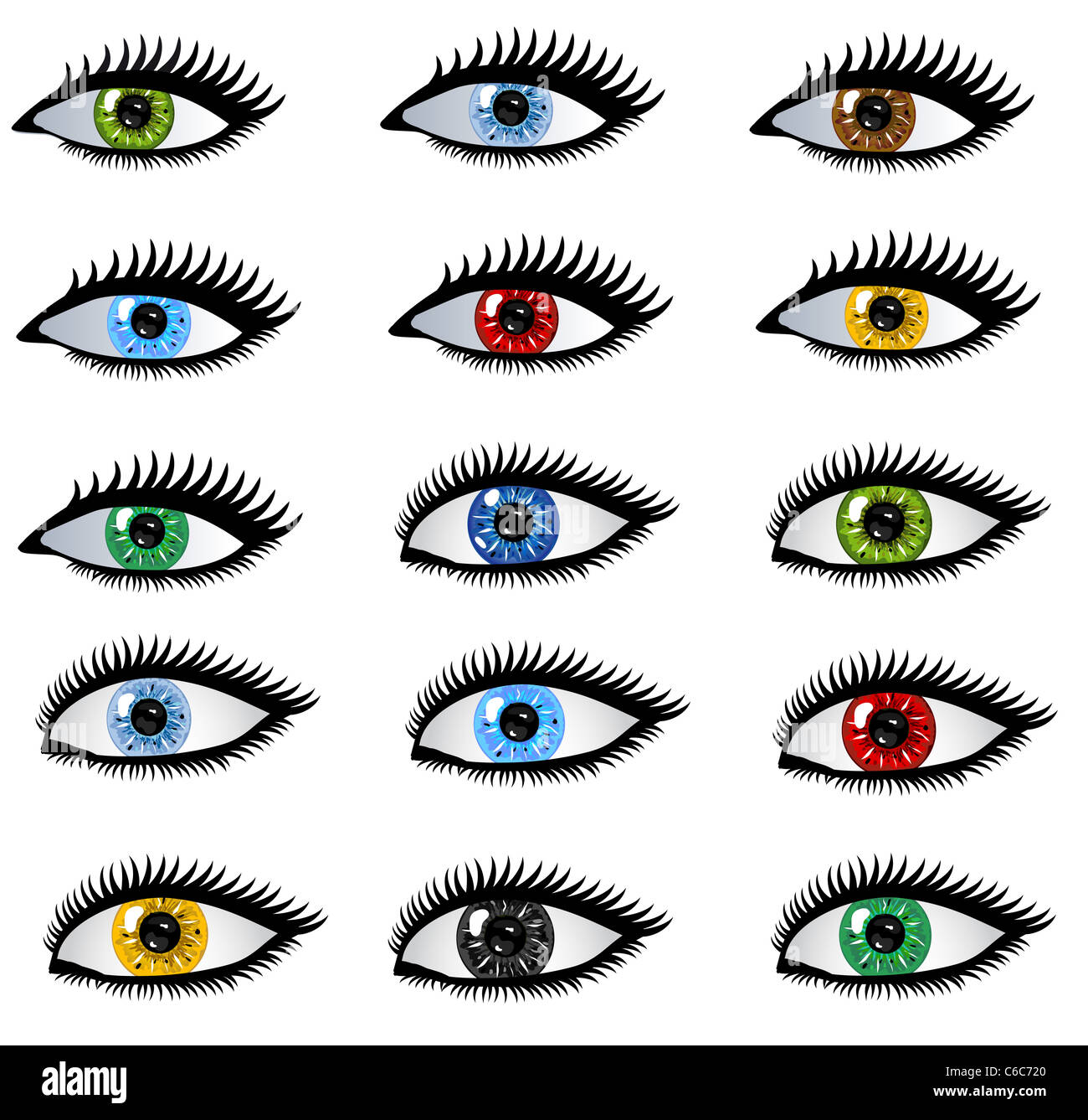 Human eye black eyebrow Cut Out Stock Images & Pictures - Alamy