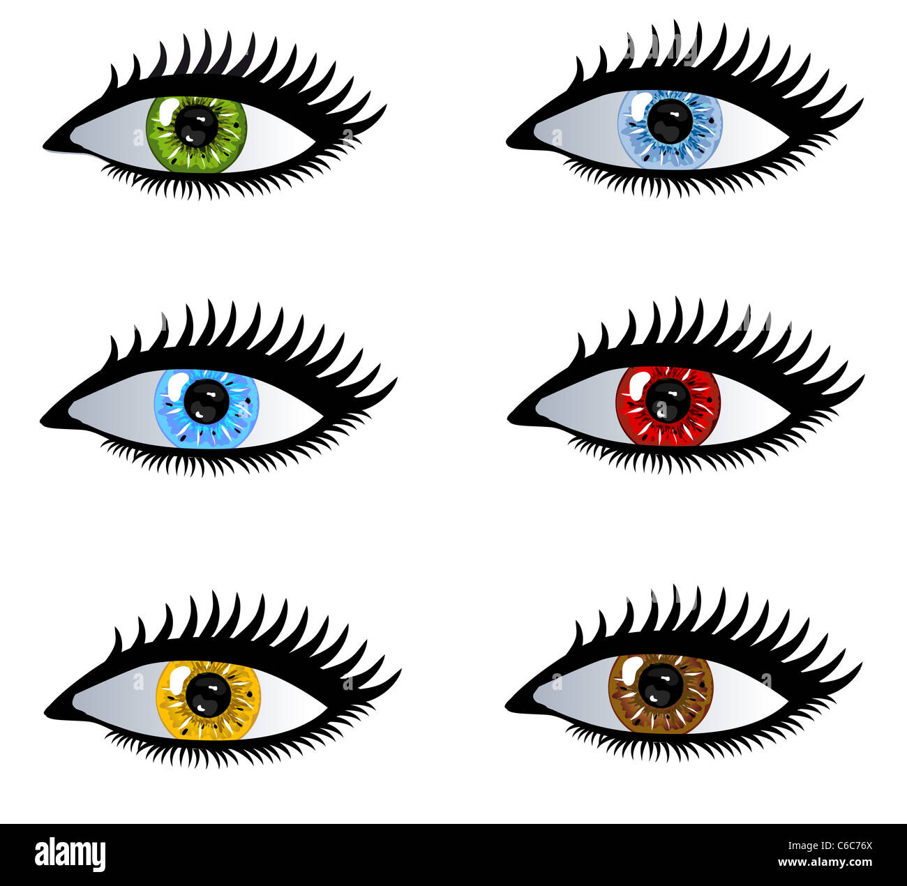 Human eye black eyebrow Cut Out Stock Images & Pictures - Alamy