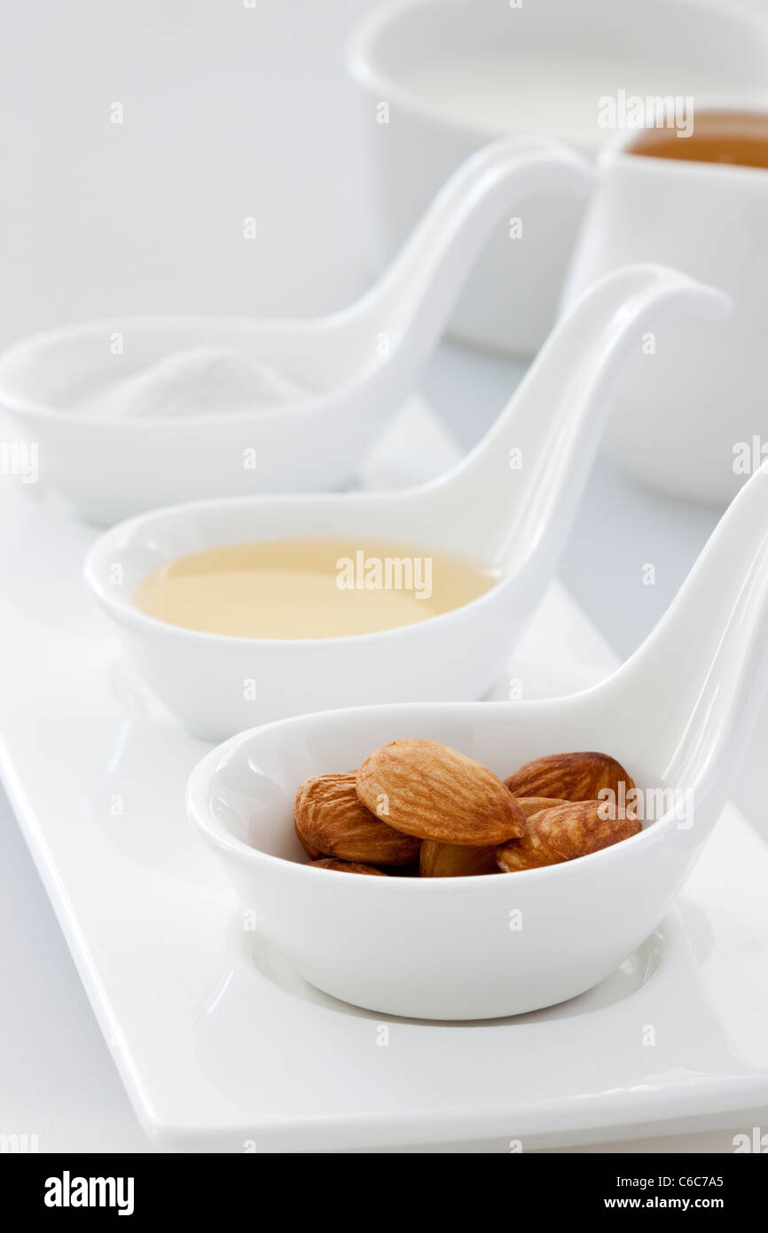 Spoons with food Stock Photo - Alamy