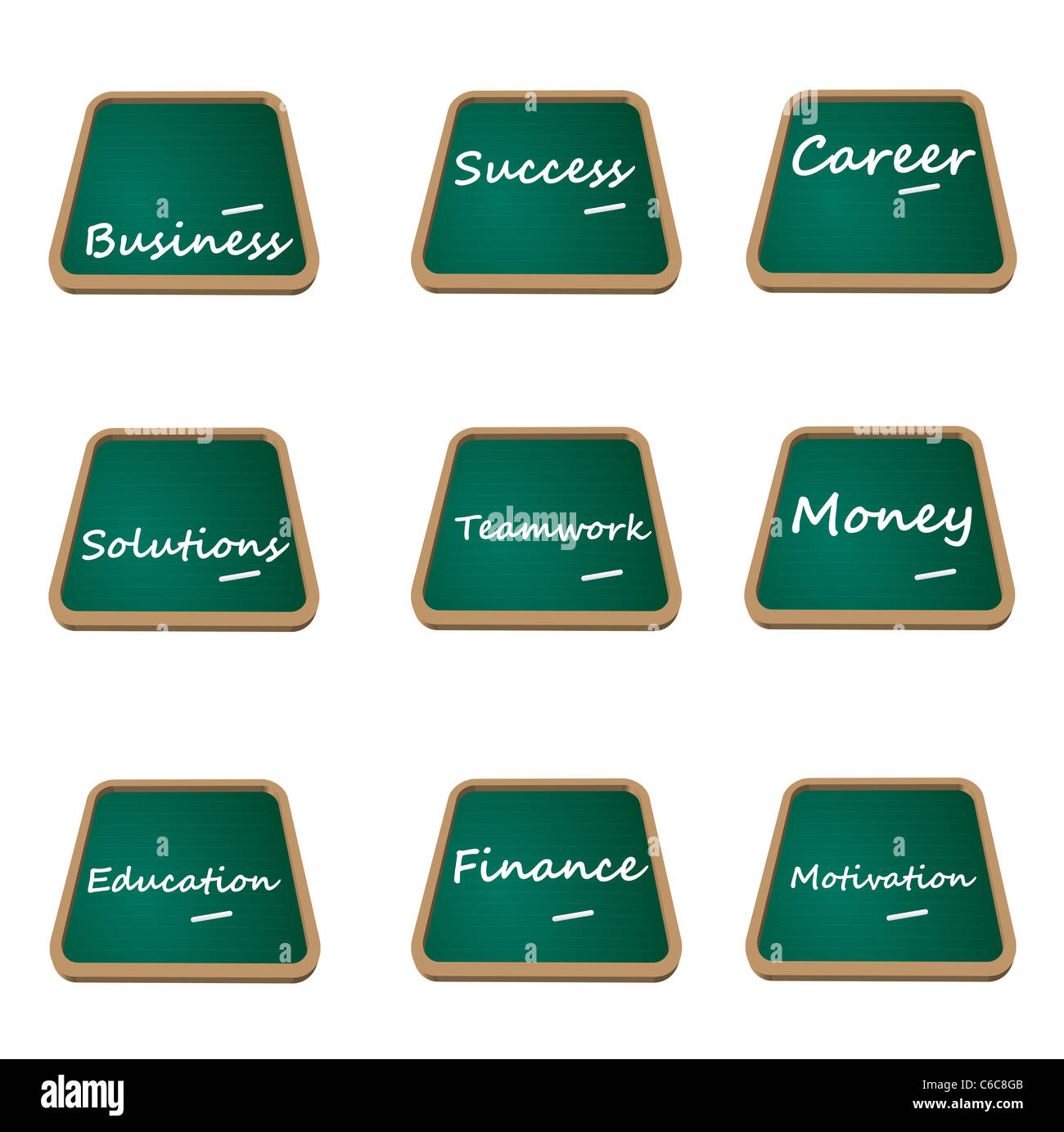 Blackboard set Business Stock Photo - Alamy